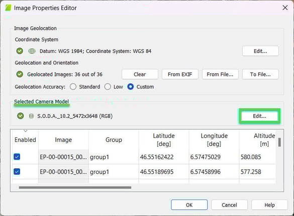 How to verify that the Camera Model associated to the Camera is Correct - PIX4Dmapper